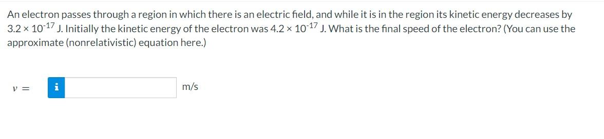Solved An electron passes through a region in which there is | Chegg.com
