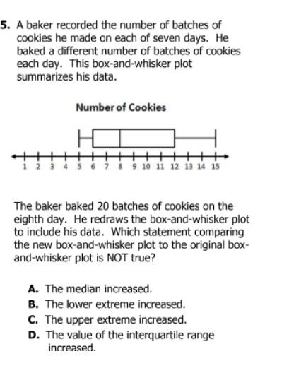 Solved 5. A baker recorded the number of batches of cookies | Chegg.com