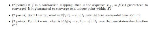 (2 points) If f is a contraction mapping, then is the | Chegg.com