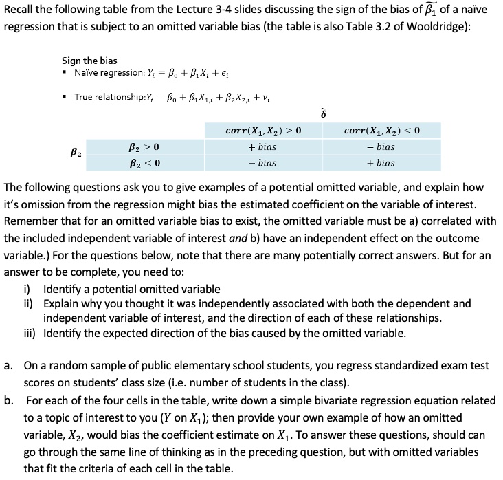 Solved Recall the following table from the Lecture 3-4 | Chegg.com