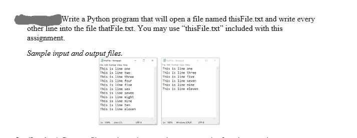 Solved Write a Python program that will open a file named | Chegg.com