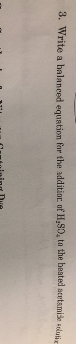 Solved 3. Write a balanced equation for the addition of H | Chegg.com