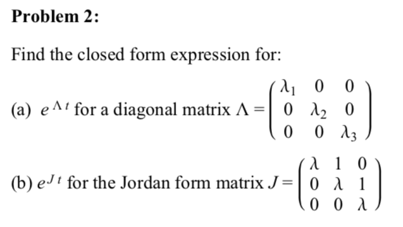 Solved Problem 2: Find the closed form expression for (a) | Chegg.com