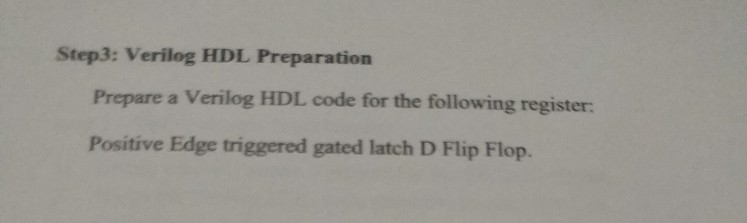 Solved 6. Pre-Lab Steps Step1: Verilog HDL Code 1. Examine | Chegg.com Solved 6. Pre-Lab Steps Step1: Verilog HDL Code 1. Examine | Chegg.com
