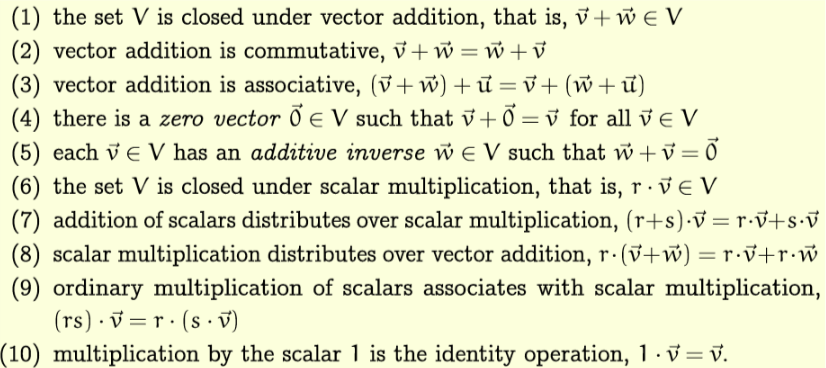 Solved (1) the set V is closed under vector addition, that | Chegg.com