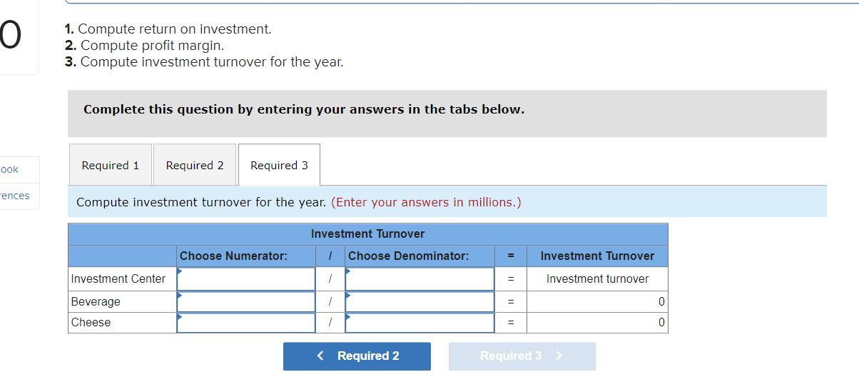 Solved 1. Compute return on investment. 2. Compute profit | Chegg.com