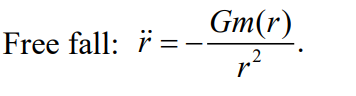 Derive a solution for the free-fall collapse of a | Chegg.com