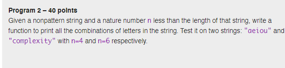 Solved Program 2-40 points Given a nonpattern string and a | Chegg.com