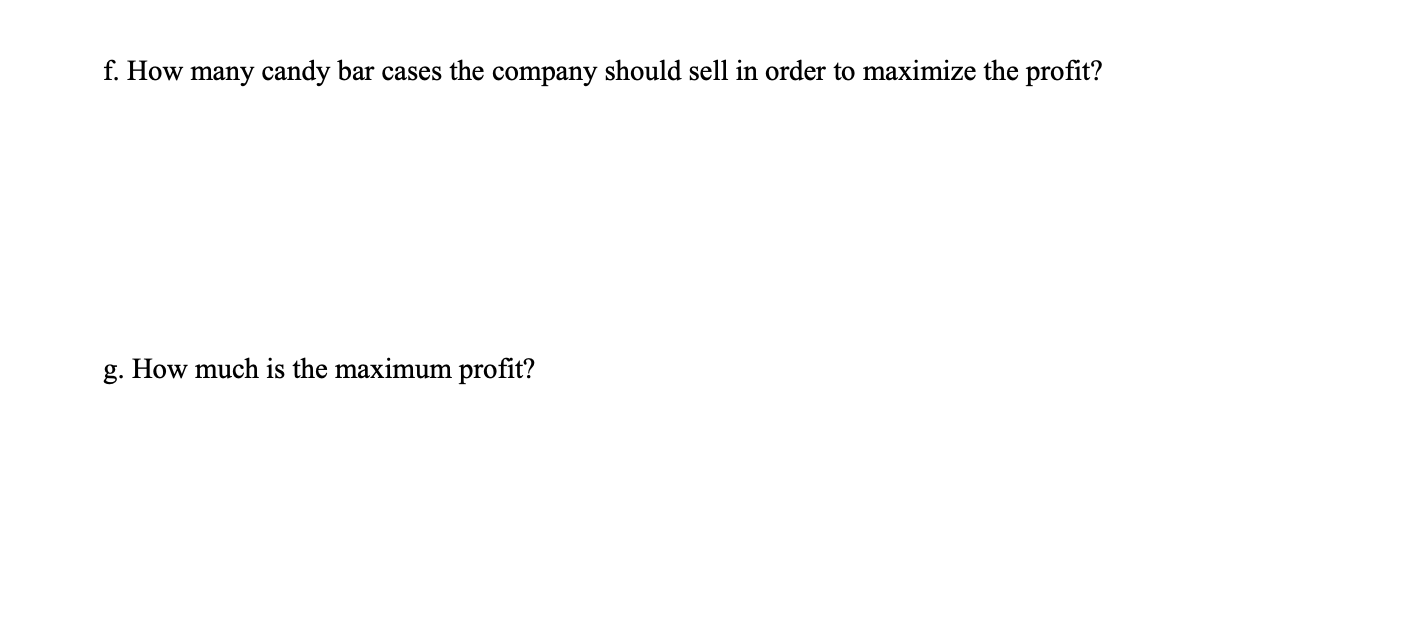 Solved A company sells candy bars. When x measures the | Chegg.com