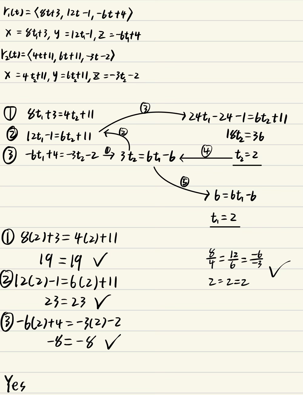 Solved Check SolutionShow that r1(t) ﻿and r2(t) ﻿define the | Chegg.com
