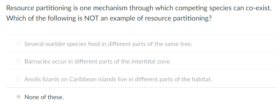 Solved Resource partitioning is one mechanism through which | Chegg.com