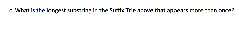 Solved Problem 3 (30 points): a. Construct a Suffix Trie | Chegg.com