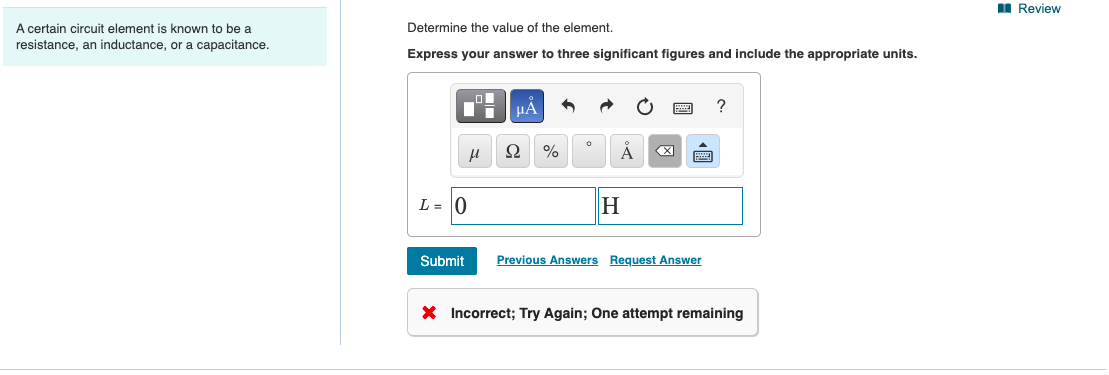 Solved A certain circuit element is known to be a | Chegg.com