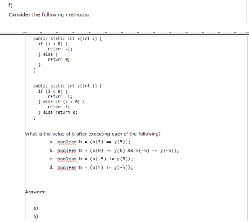 Solved Answer the following. [5 points each] Consider the | Chegg.com