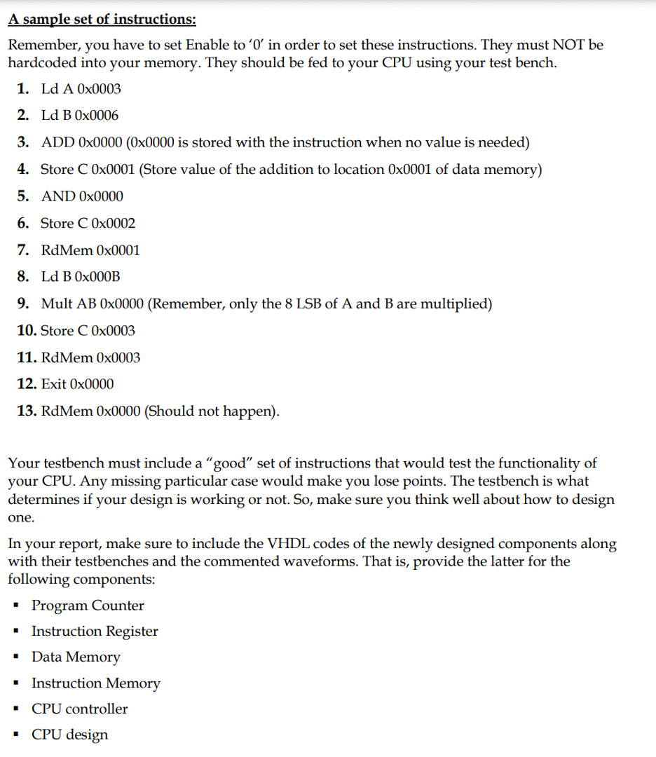 Solved You have designed and validated various components in | Chegg.com