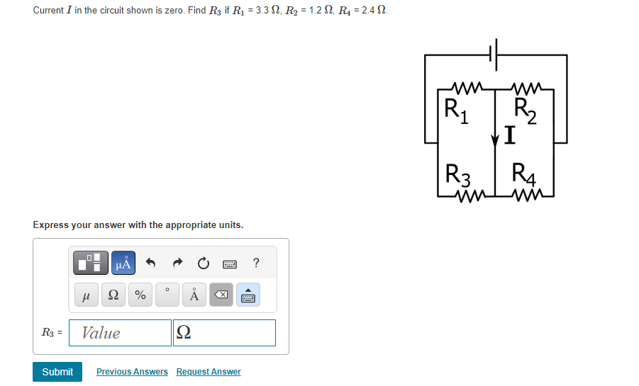 Solved Current I in the circuit shown is zero. Find R3 if | Chegg.com