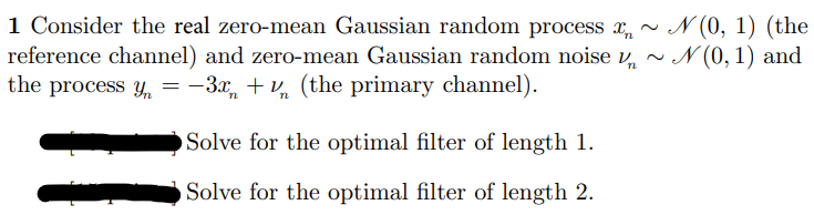 1 Consider the real zero-mean Gaussian random process | Chegg.com