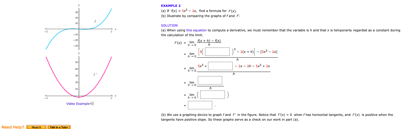 Solved 30 EXAMPLE 2 (a) If f(x) = 5x3 - 2x, find a formula | Chegg.com