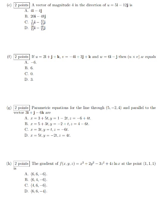 Solved 1. Part I: Multiple choice questions. Circle the | Chegg.com