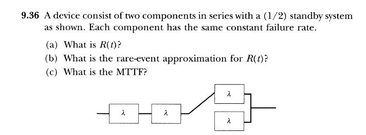 Solved 9.36 A device consist of two components in series | Chegg.com