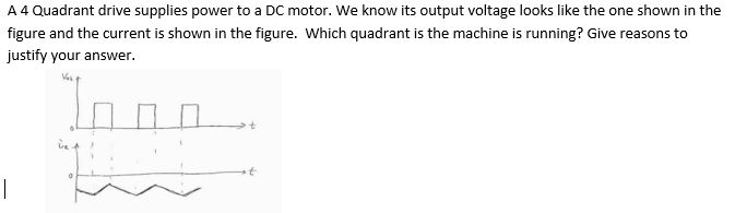 Solved A4 Quadrant drive supplies power to a DC motor. We | Chegg.com