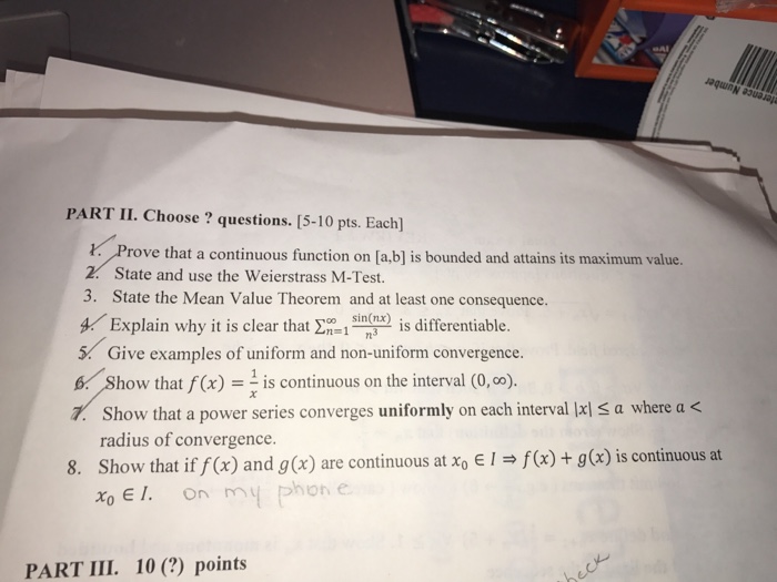Solved Prove that a continuous function on [a, b] is bounded | Chegg.com