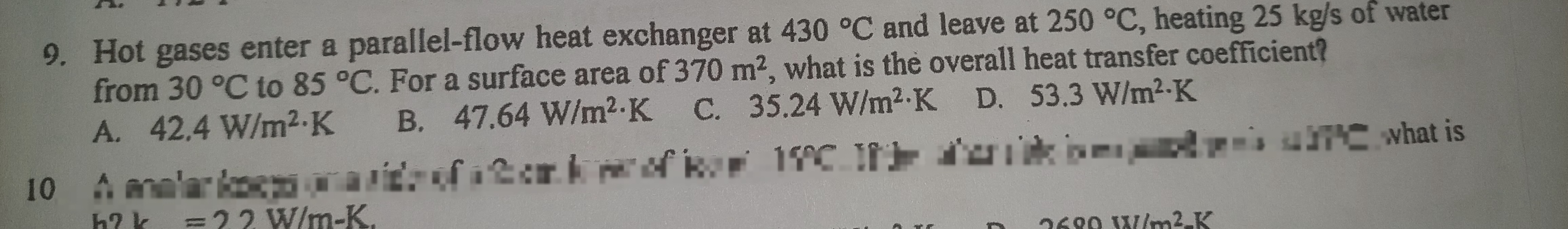 Solved Hot gases enter a parallel-flow heat exchanger at | Chegg.com