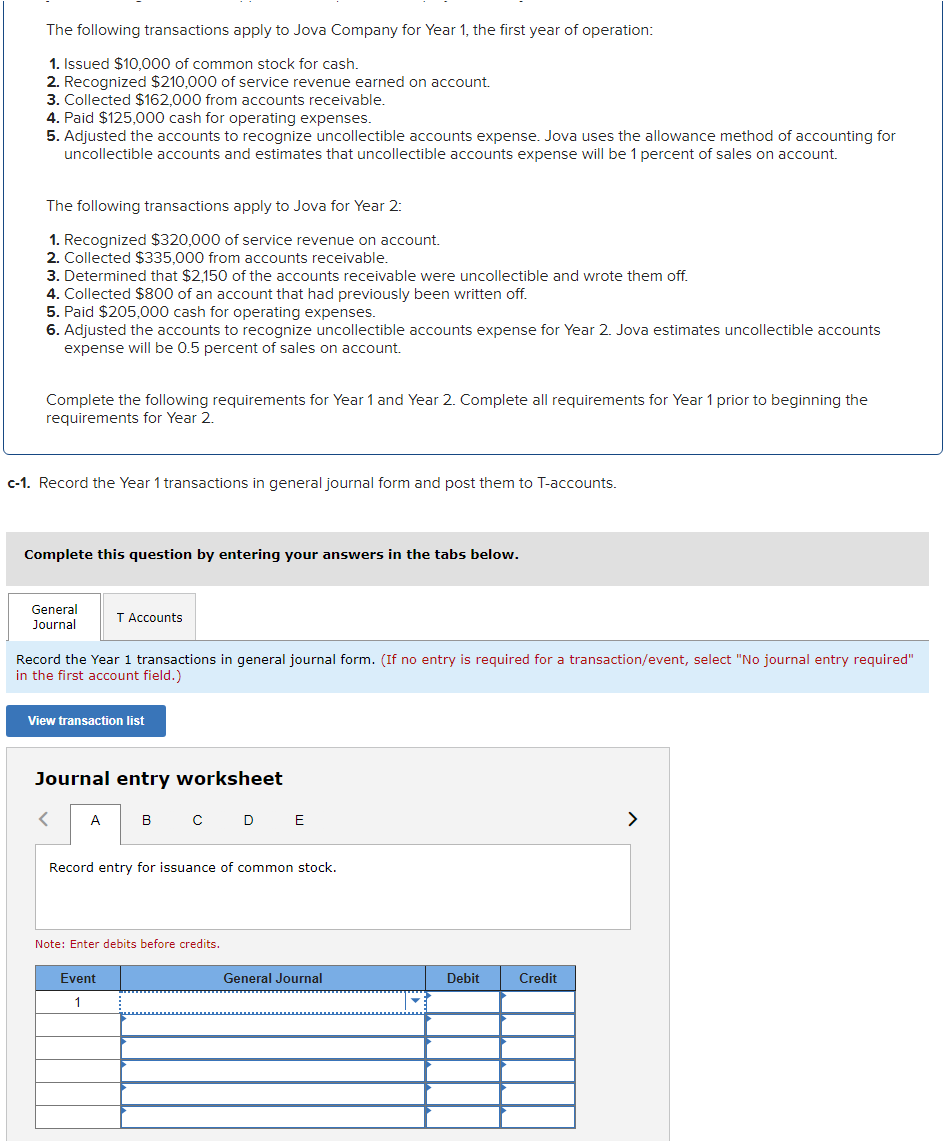 Solved The following transactions apply to Jova Company for | Chegg.com