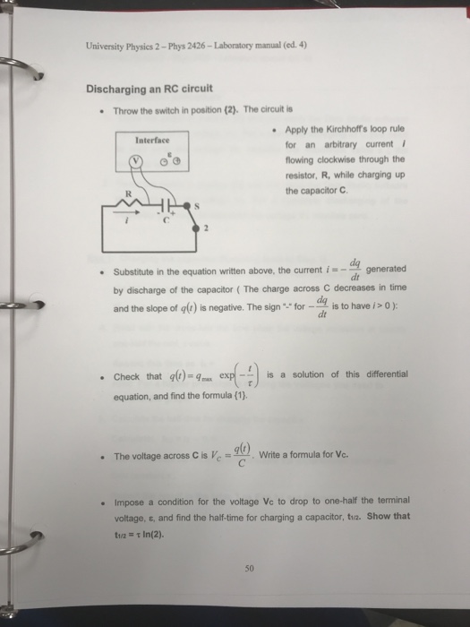 Solved University Physices 2-Phys 2426-Laboratory manual | Chegg.com