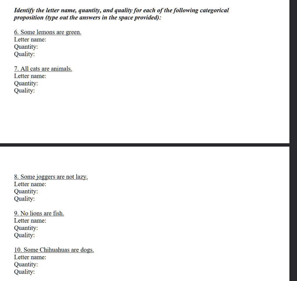 Solved Identify the letter name, quantity, and quality for | Chegg.com