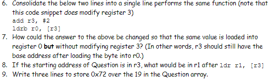 Solved Answer using ARM assembly. The array referenced is | Chegg.com