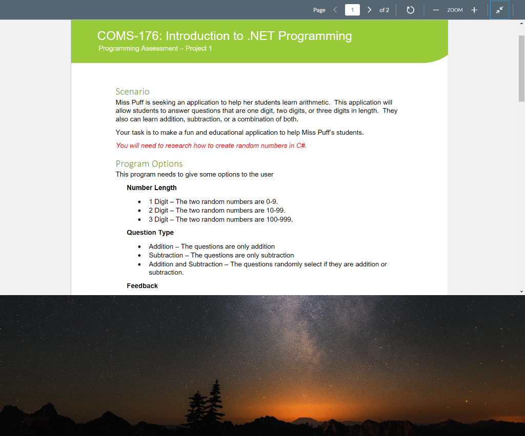 Solved For this project you would have us visual studio 2022 | Chegg.com