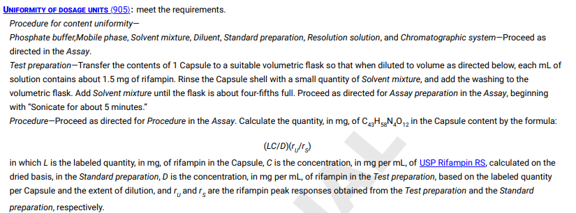 Uniformity of Dosage units Consider a 300mg | Chegg.com