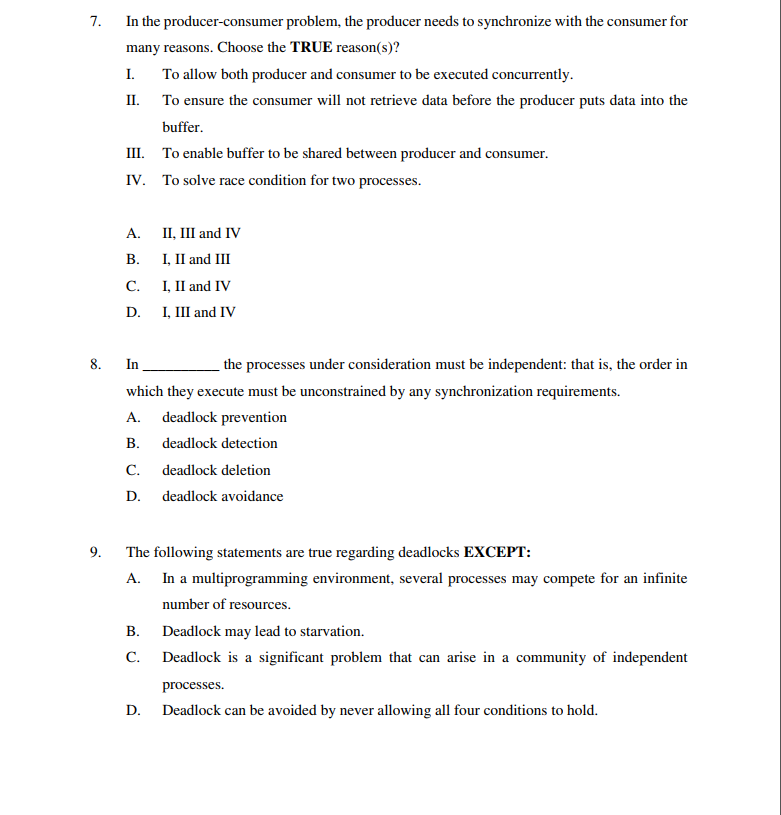 Solved 4. The following statement is related to which | Chegg.com