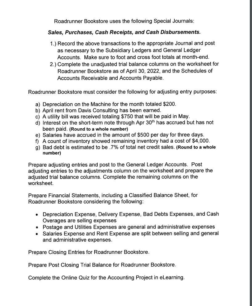 Solved Roadrunner Bookstore uses the perpetual inventory | Chegg.com