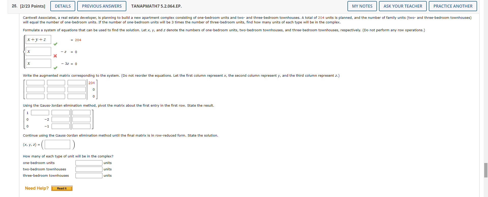 Solved Using the Gauss-Jordan elimination method, pivot the | Chegg.com