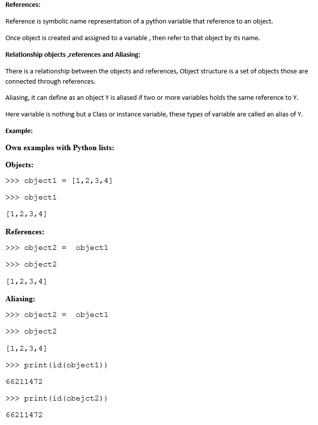 Describe The Difference Between Objects And Values Using The Terms