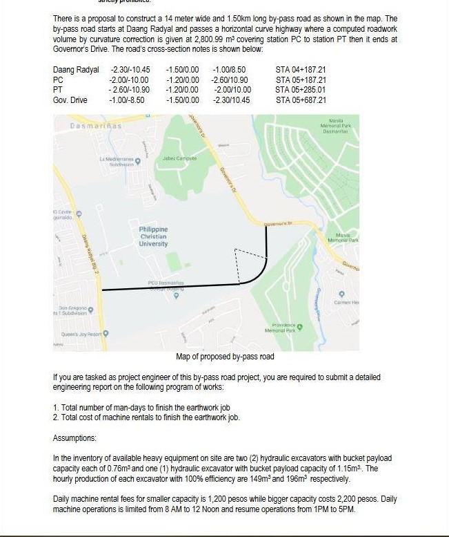 There is a proposal to construct a 14 meter wide and | Chegg.com