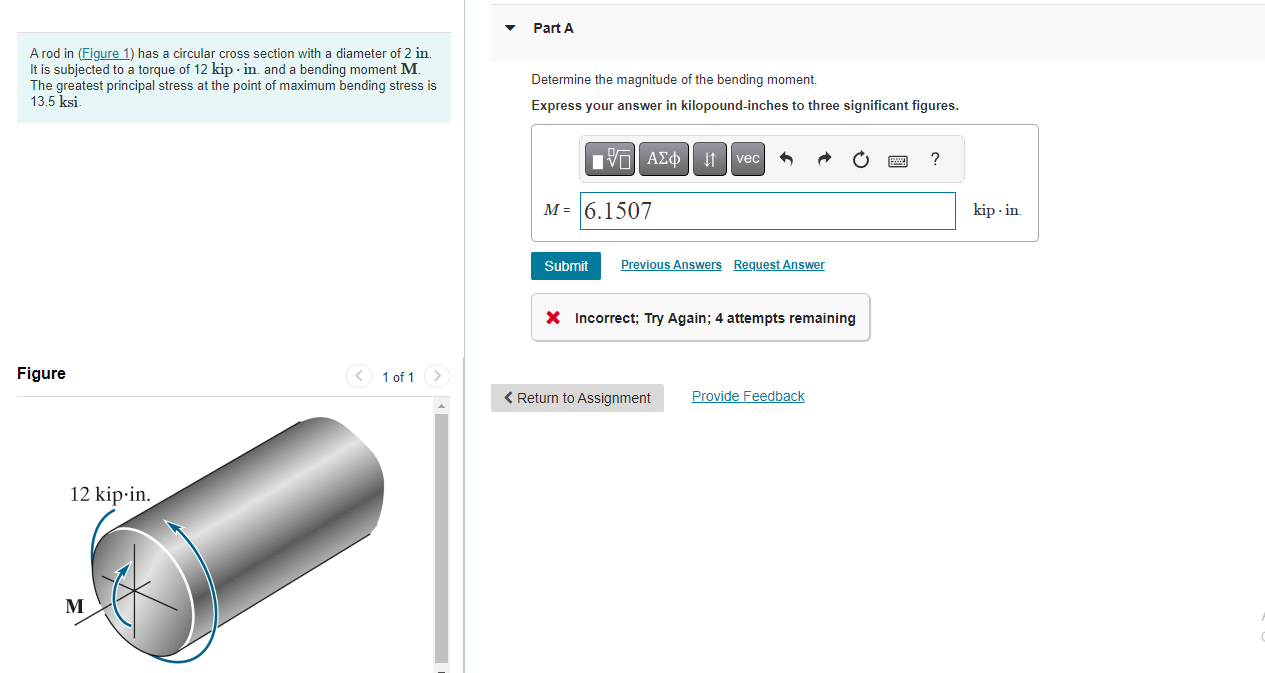 Solved A rod in (Figure 1) has a circular cross section with | Chegg.com