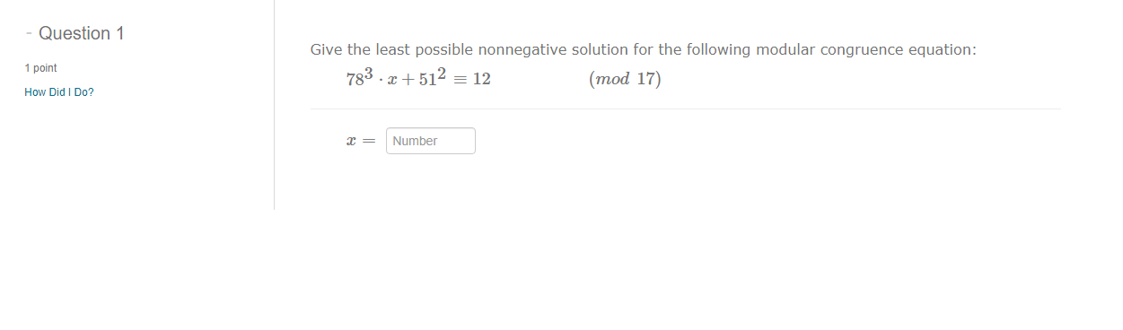 Solved Question 1 1 point Give the least possible | Chegg.com
