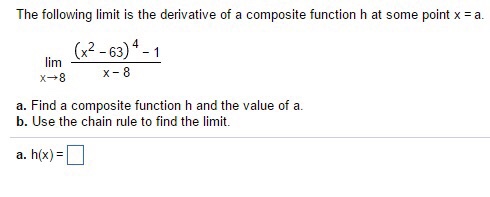 Solved The following limit is the derivative of a composite | Chegg.com