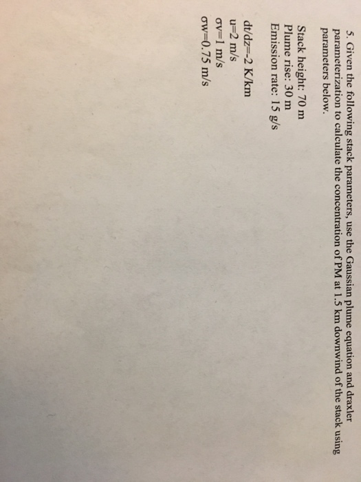 Solved Given the following stack parameters, use the | Chegg.com