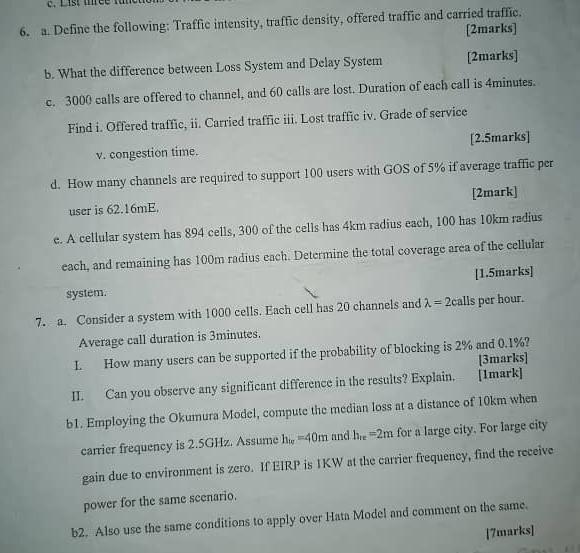 Solved c. List 6. a. Define the following: Traffic | Chegg.com