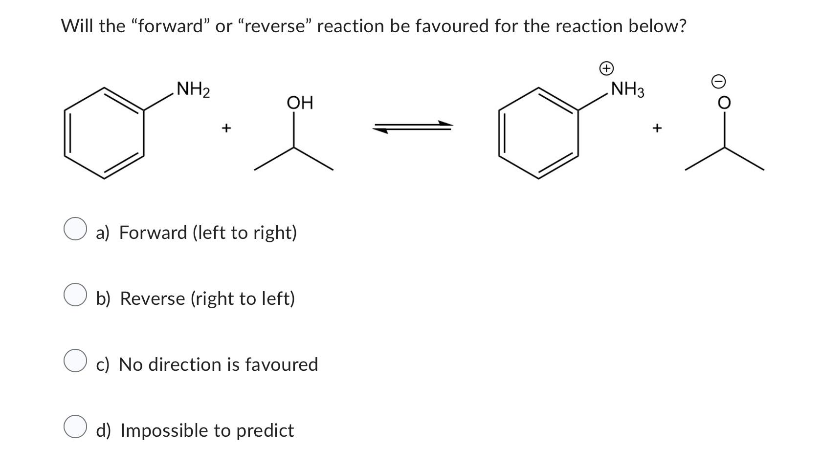 Solved Will the "forward" or "reverse" reaction be favoured | Chegg.com