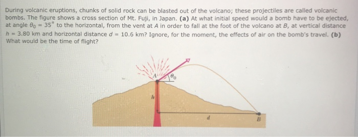 Solved During volcanic eruptions, chunks of solid rock can | Chegg.com