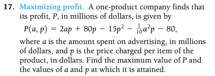 Solved Maximizing profit. A one-product company finds that | Chegg.com
