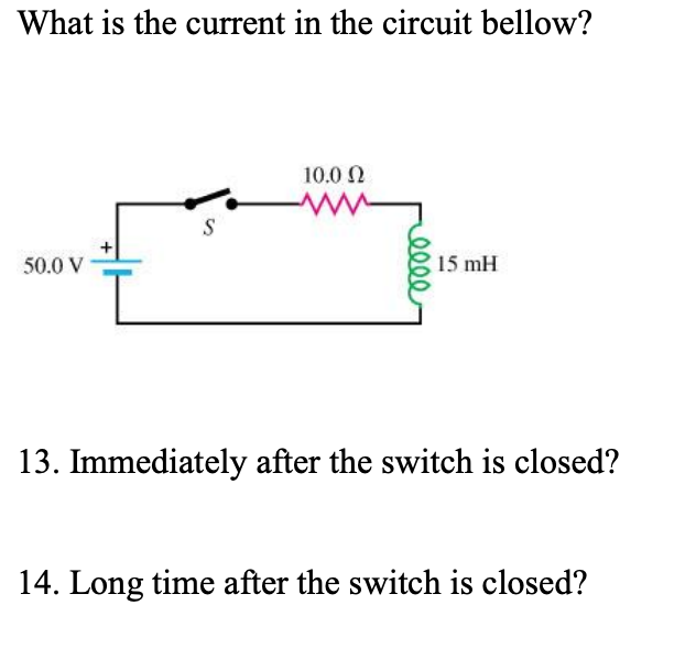 Solved What Is The Current In The Circuit Bellow 100 Ω S 