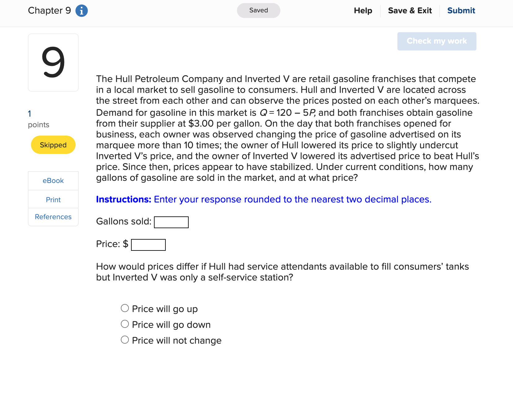 Solved The Hull Petroleum Company and Inverted V are retail | Chegg.com
