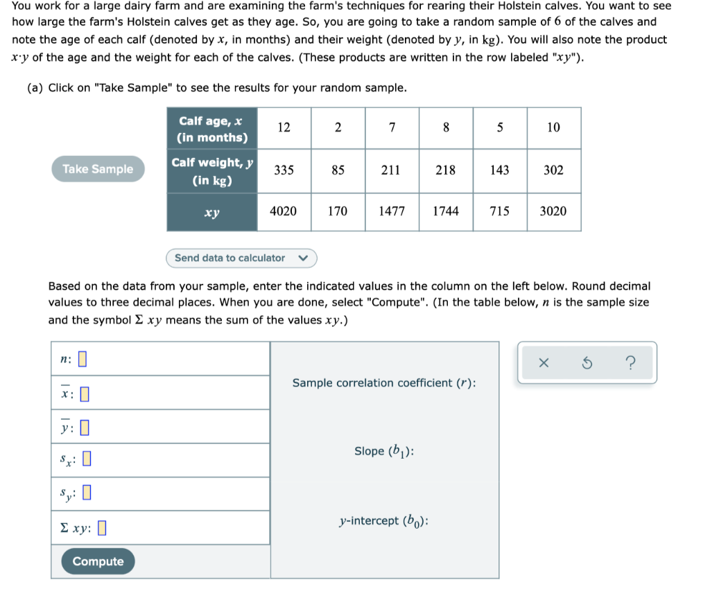 Solved You work for a large dairy farm and are examining the | Chegg.com