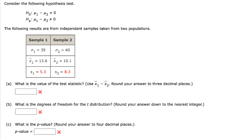 Solved Consider the following hypothesis | Chegg.com